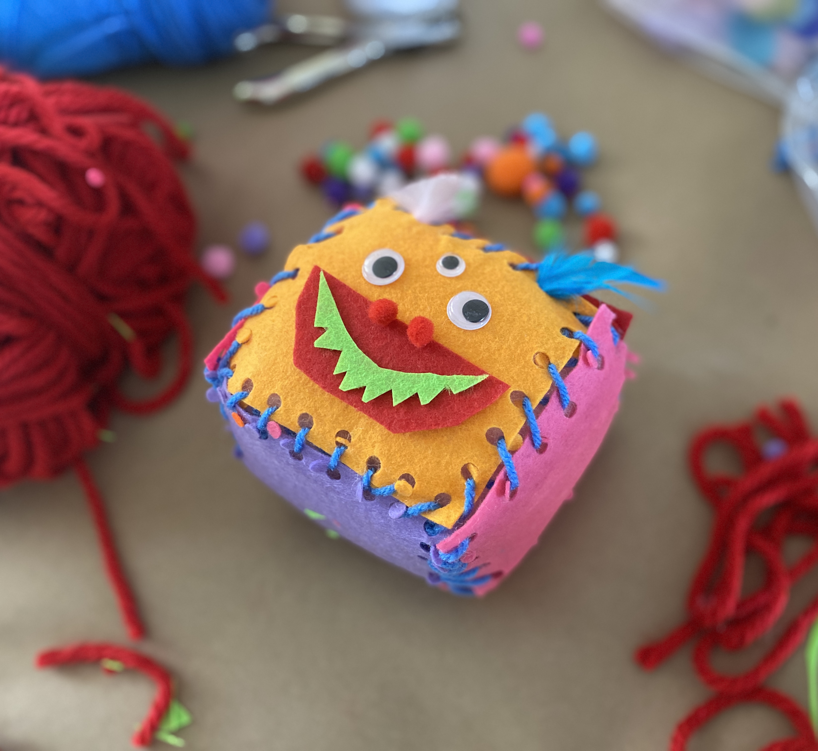 Squishy Cube Monster - The Frosted Flamingo